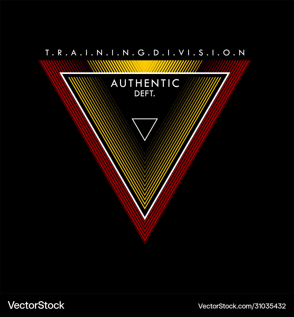 Authentic training division vintage fashion Vector Image