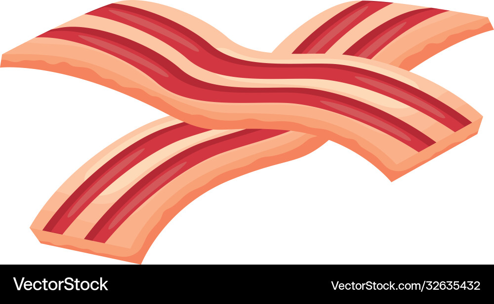 Bacon meat detailed style icon Royalty Free Vector Image