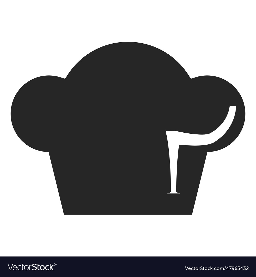 Chef toque hat flat icon Royalty Free Vector Image