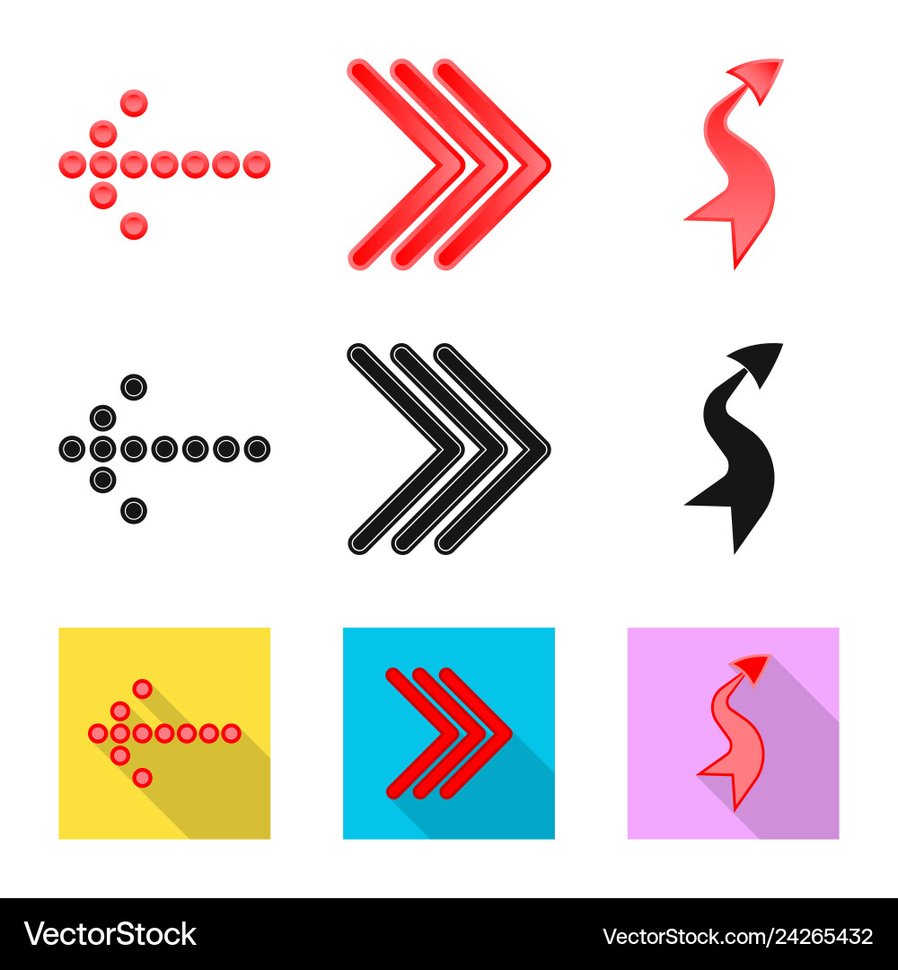 Design of element and arrow sign Royalty Free Vector Image