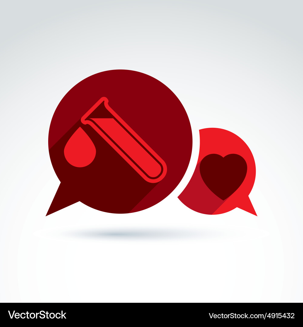 Donor blood heart and circulatory system icon Vector Image
