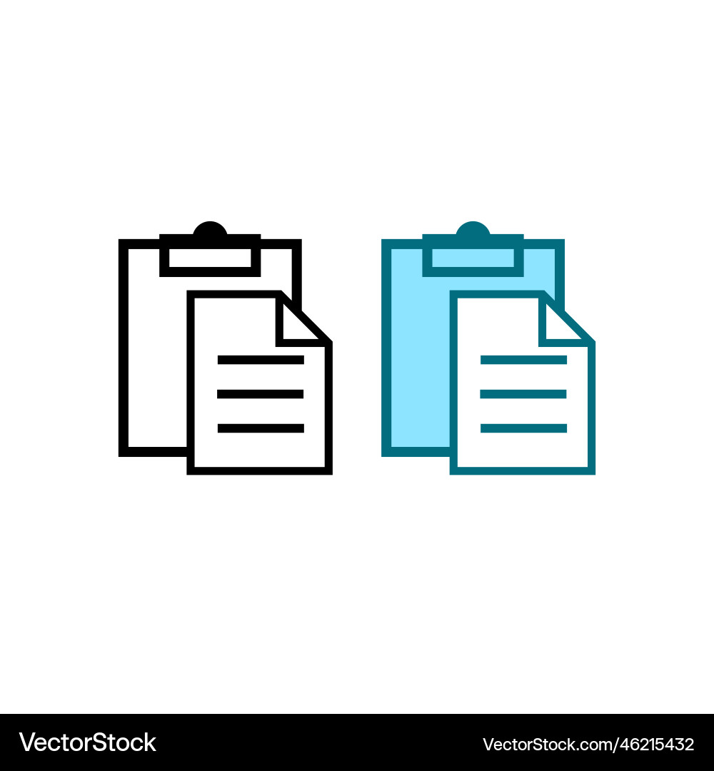 File logo icon colorful and outline Royalty Free Vector