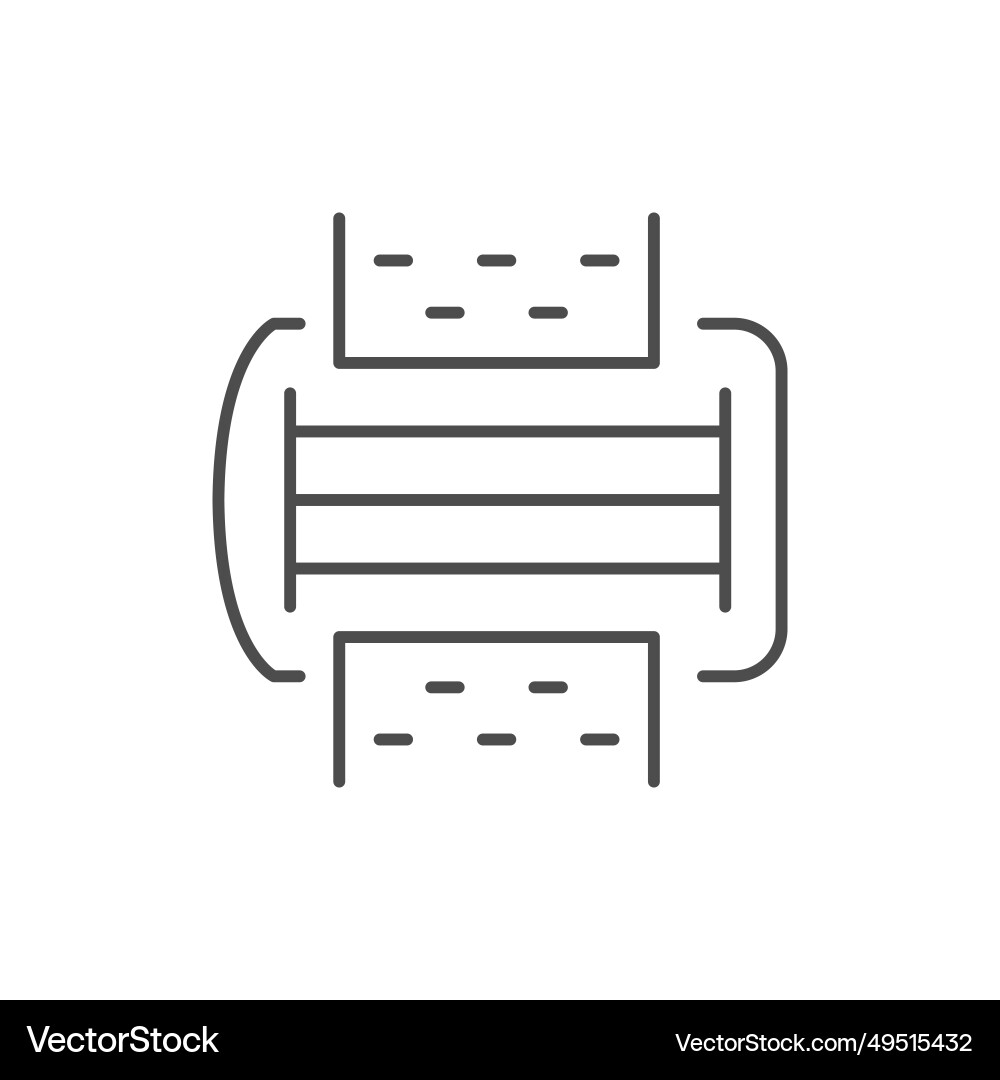 Home recuperator line outline icon Royalty Free Vector Image
