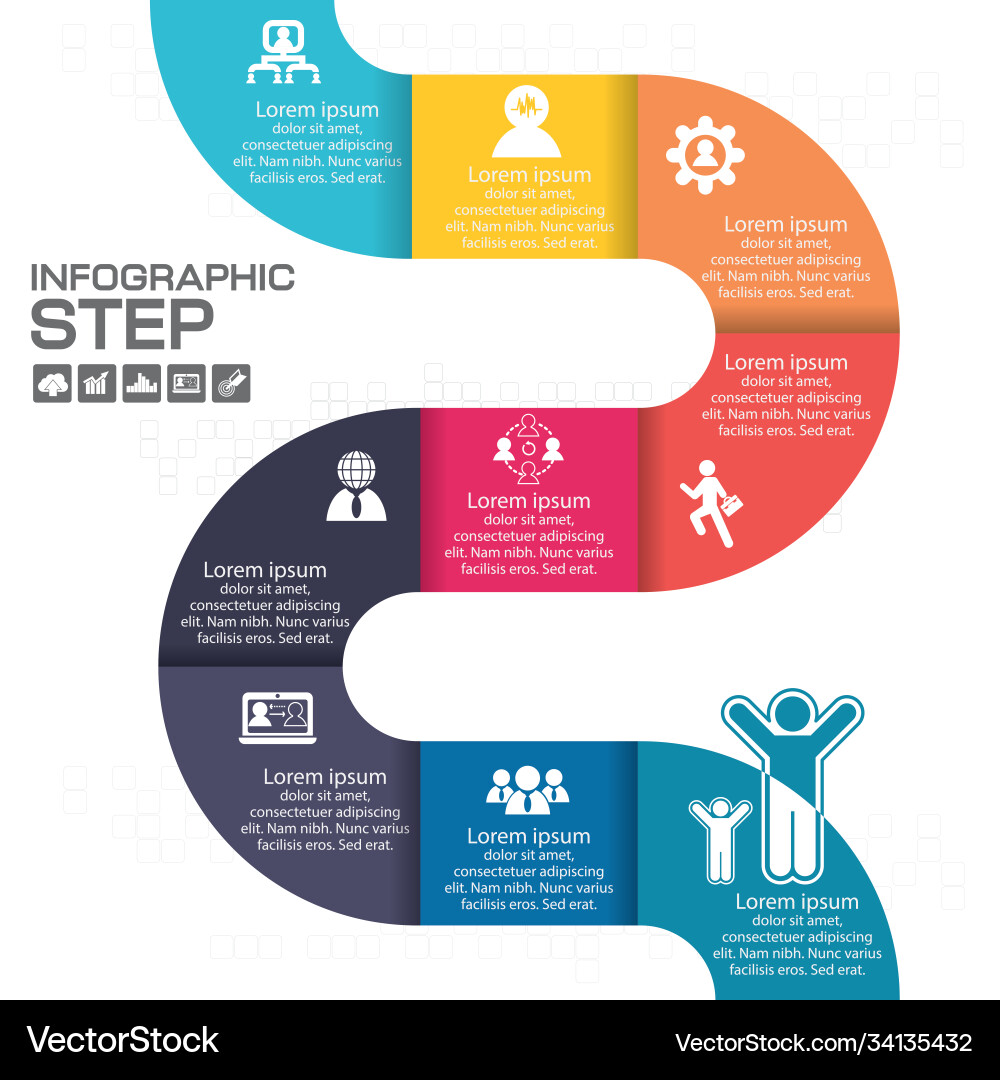 Infographic step for success business concept Vector Image