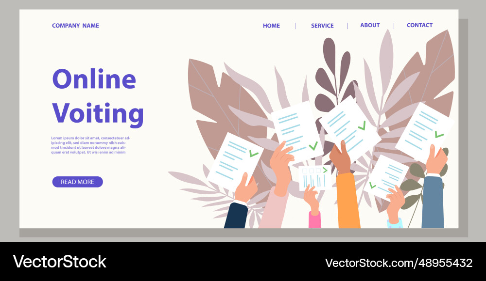 People s hands holding vote ballots Royalty Free Vector