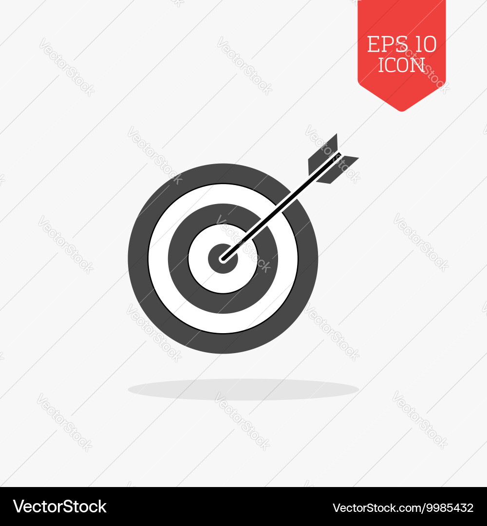 Target icon flat design gray color symbol modern Vector Image