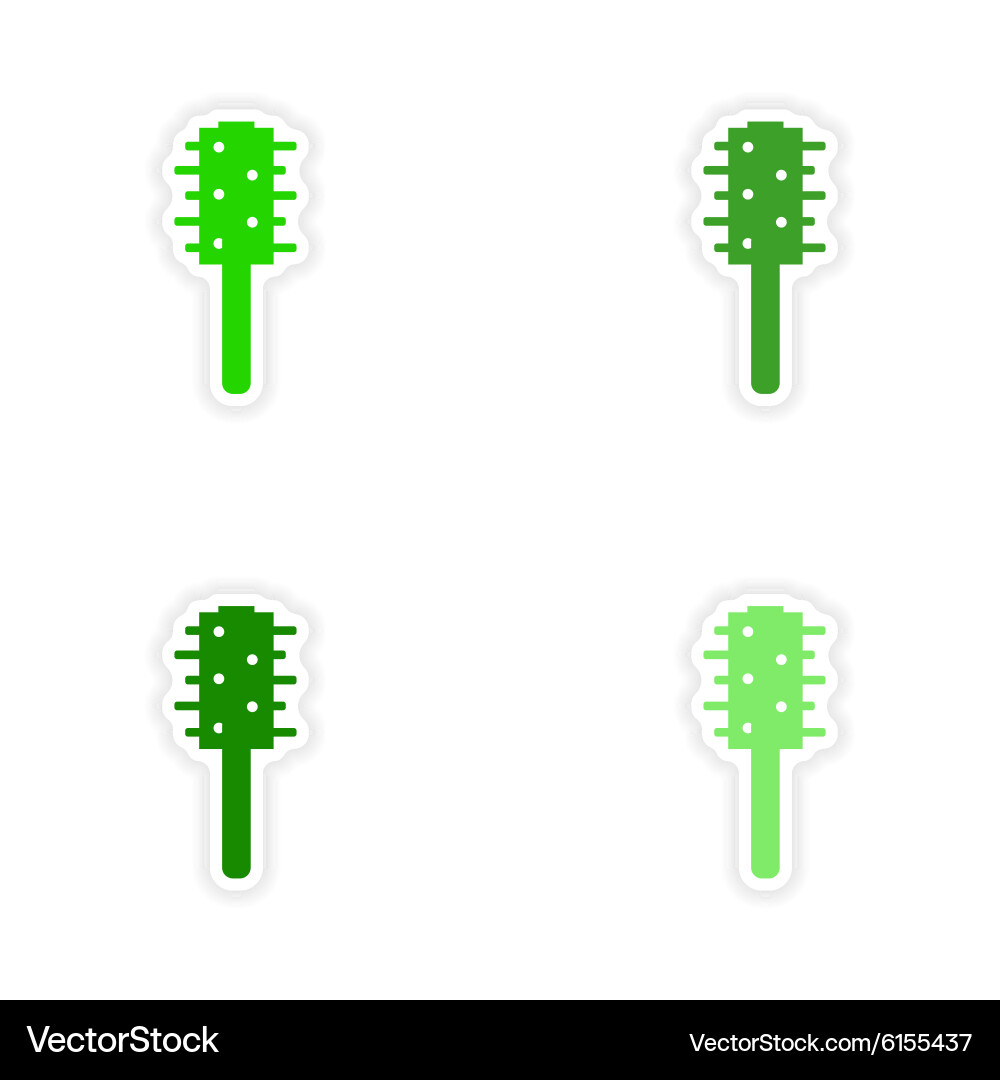 Assembly realistic sticker design on paper toilet Vector Image
