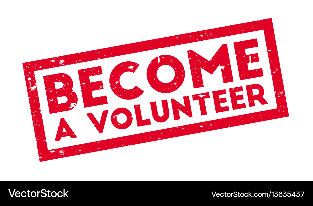 Become a volunteer rubber stamp Royalty Free Vector Image
