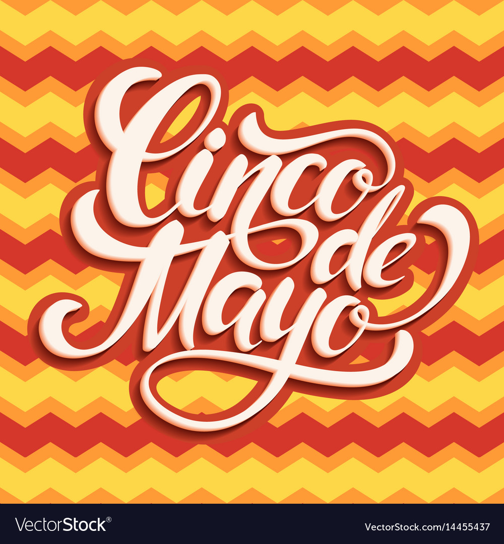 Cinco de Mayo Lettering Royalty Free Vector Image