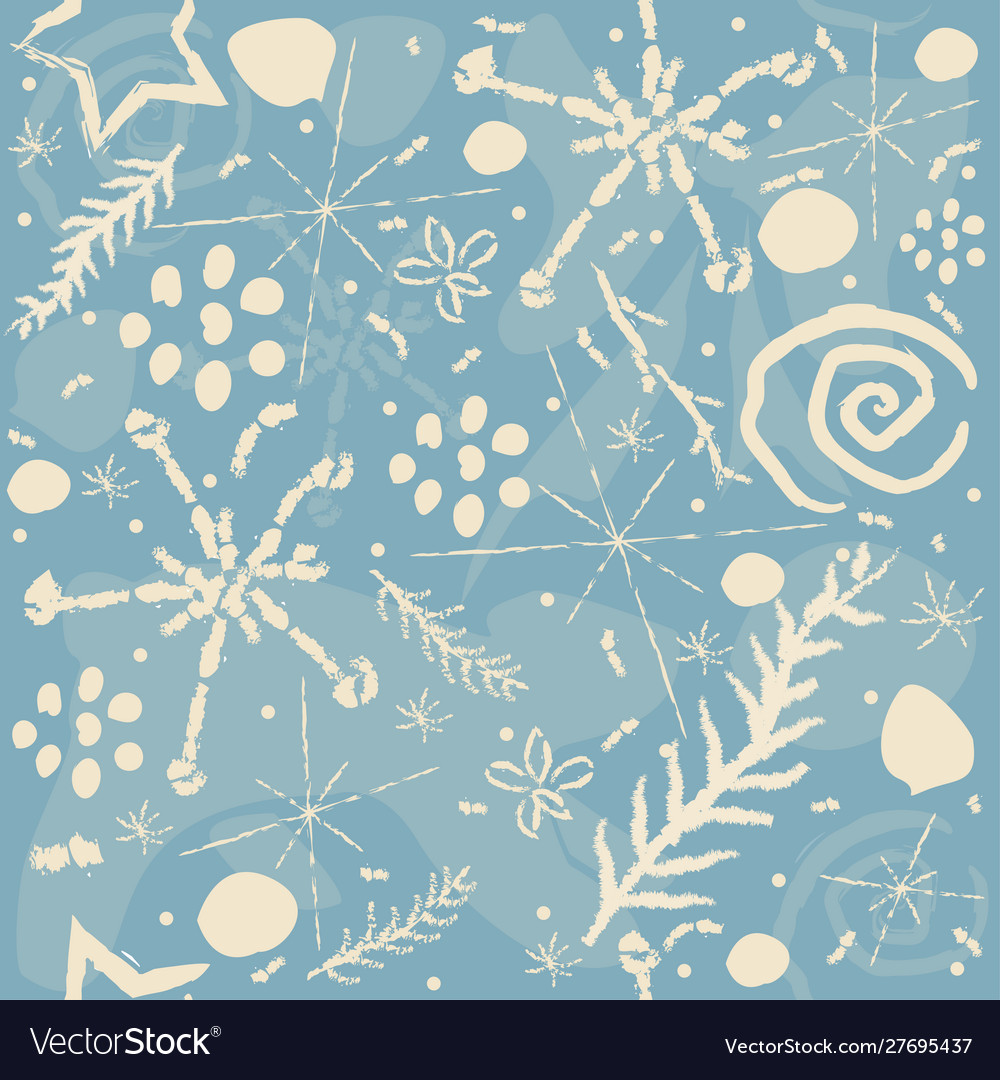 Cute hand drawn winter pattern seamless pattern Vector Image