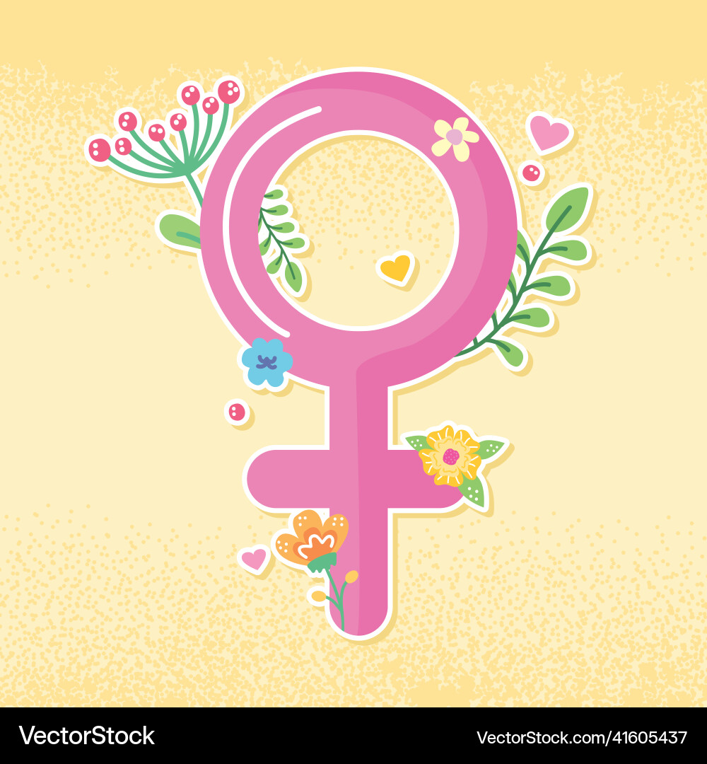 Feminine gender symbol Royalty Free Vector Image