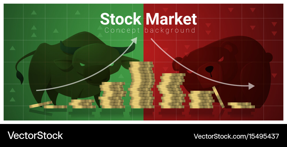 Finance concept background with stock market Vector Image