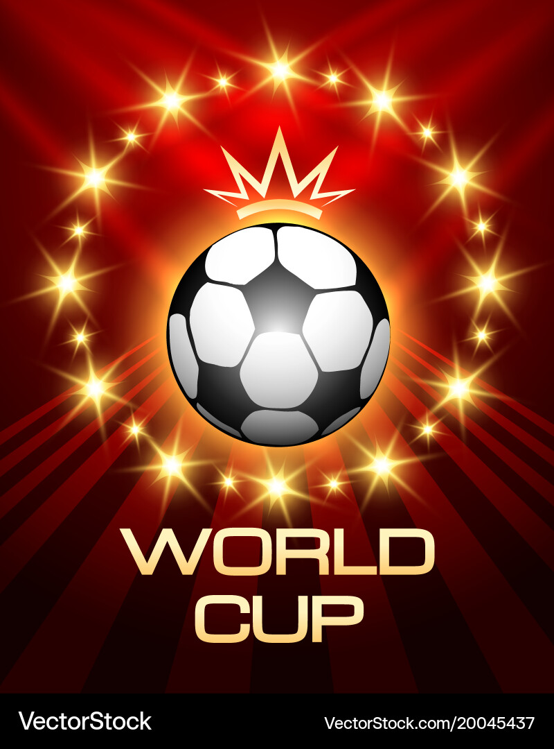 Football world cup poster Royalty Free Vector Image
