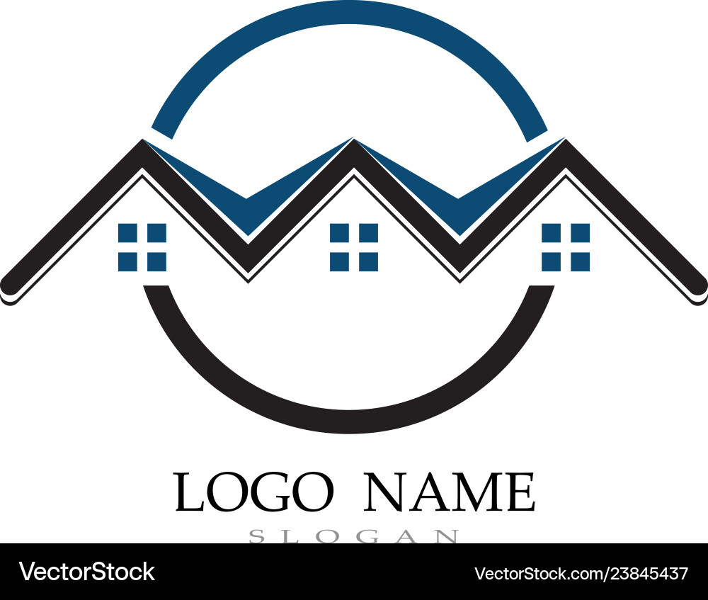 Home and building logo symbol Royalty Free Vector Image