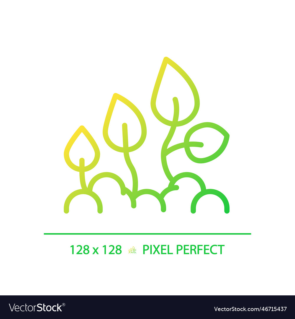 Plant development gradient linear icon Royalty Free Vector Plant development gradient linear icon Royalty Free Vector