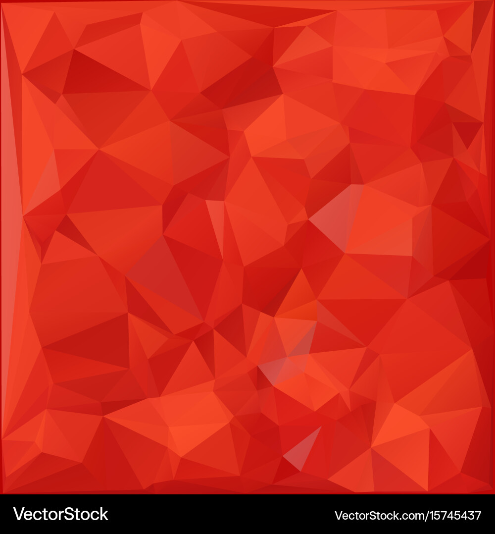 Red color 3d polygon background modern origami Vector Image