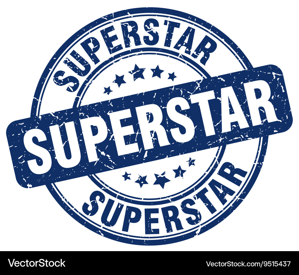 Superstar stamp Royalty Free Vector Image - VectorStock