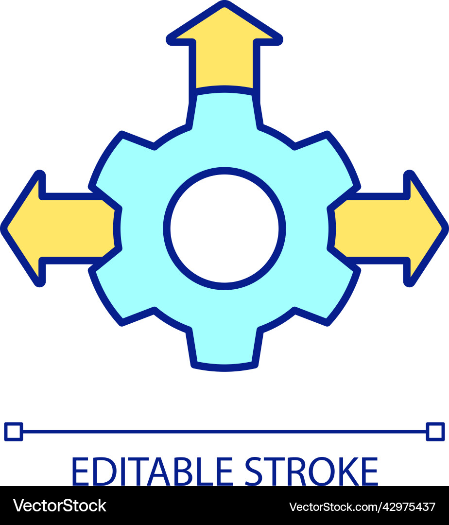 System expansion rgb color icon Royalty Free Vector Image