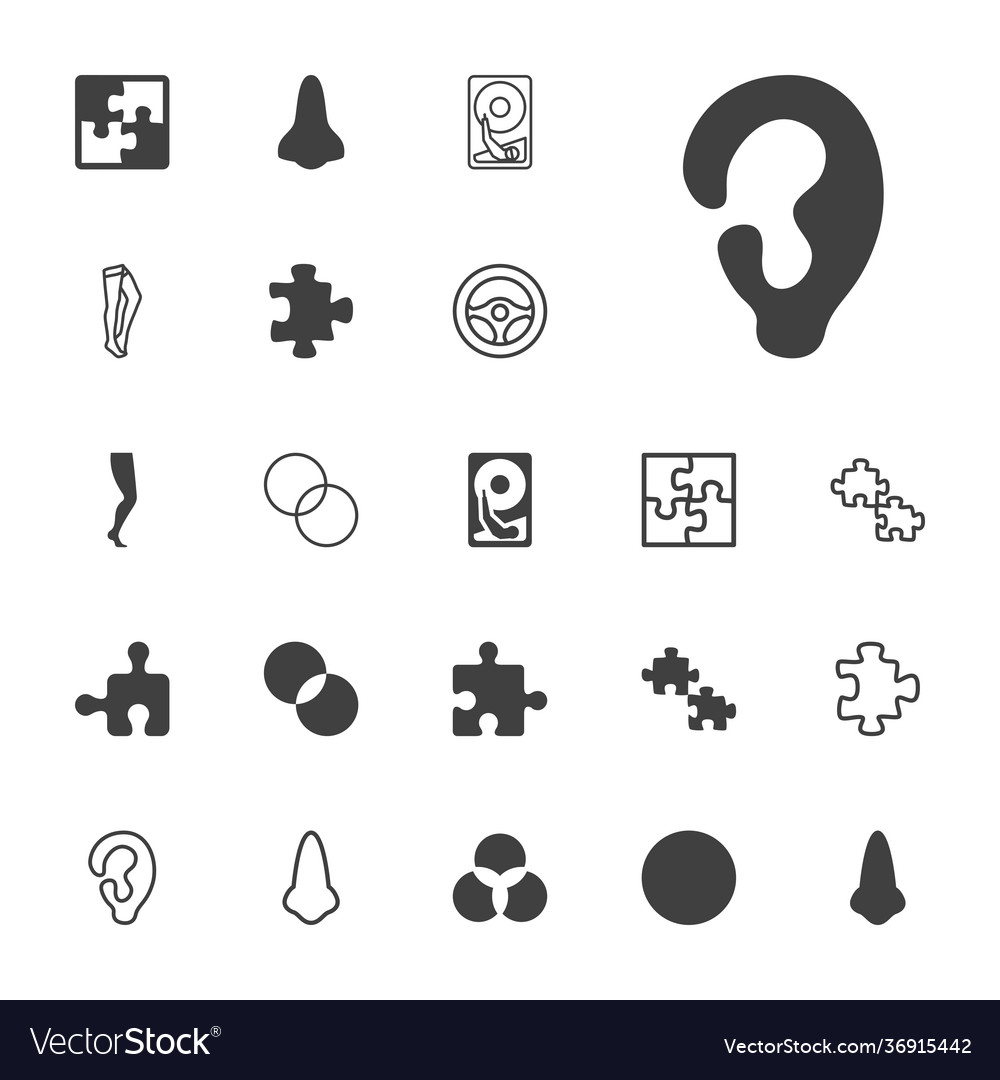 22 part icons Royalty Free Vector Image - VectorStock
