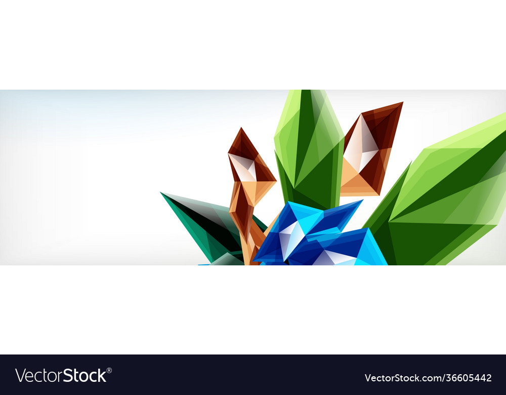 3d triangles and pyramids abstract Royalty Free Vector Image