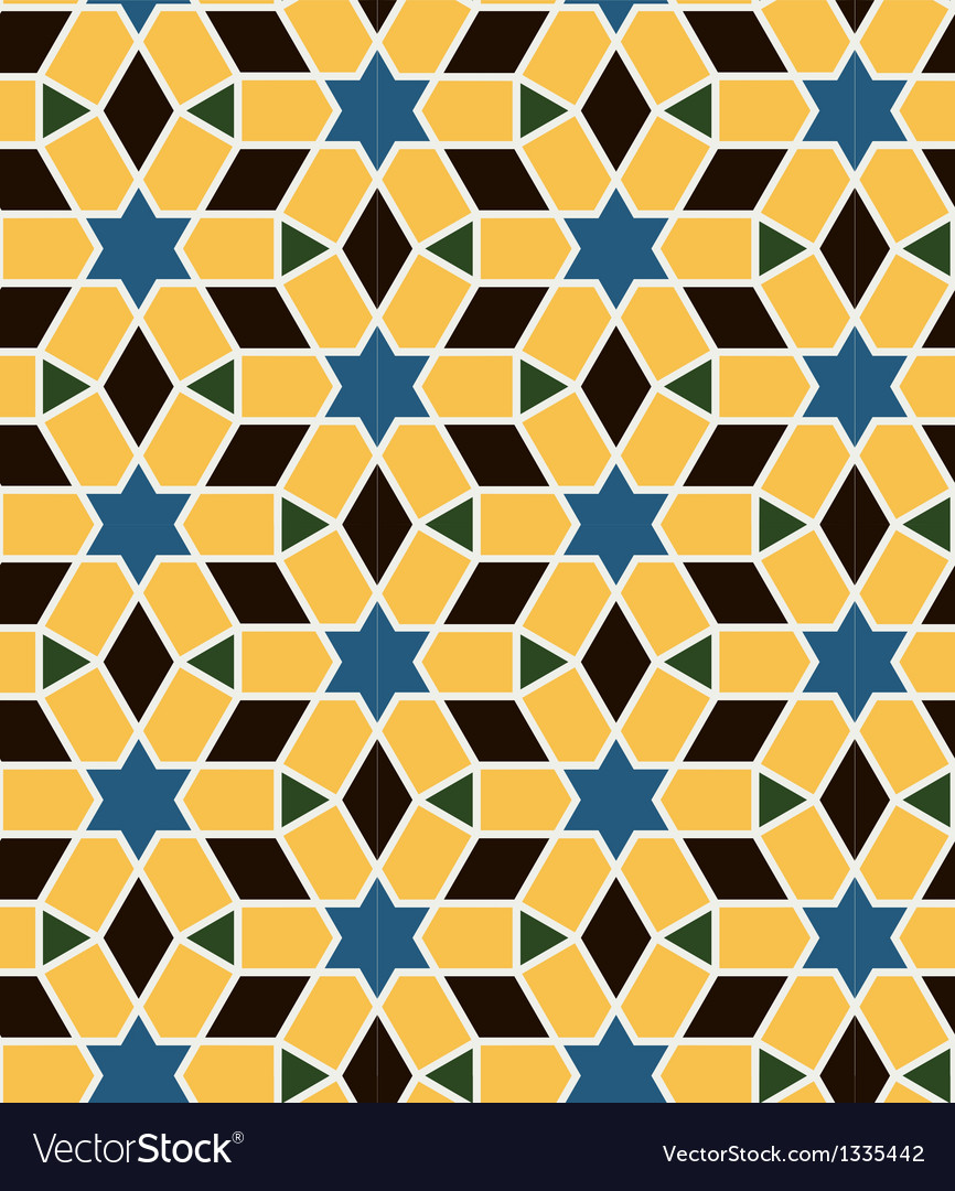 Arabesque seamless pattern Royalty Free Vector Image