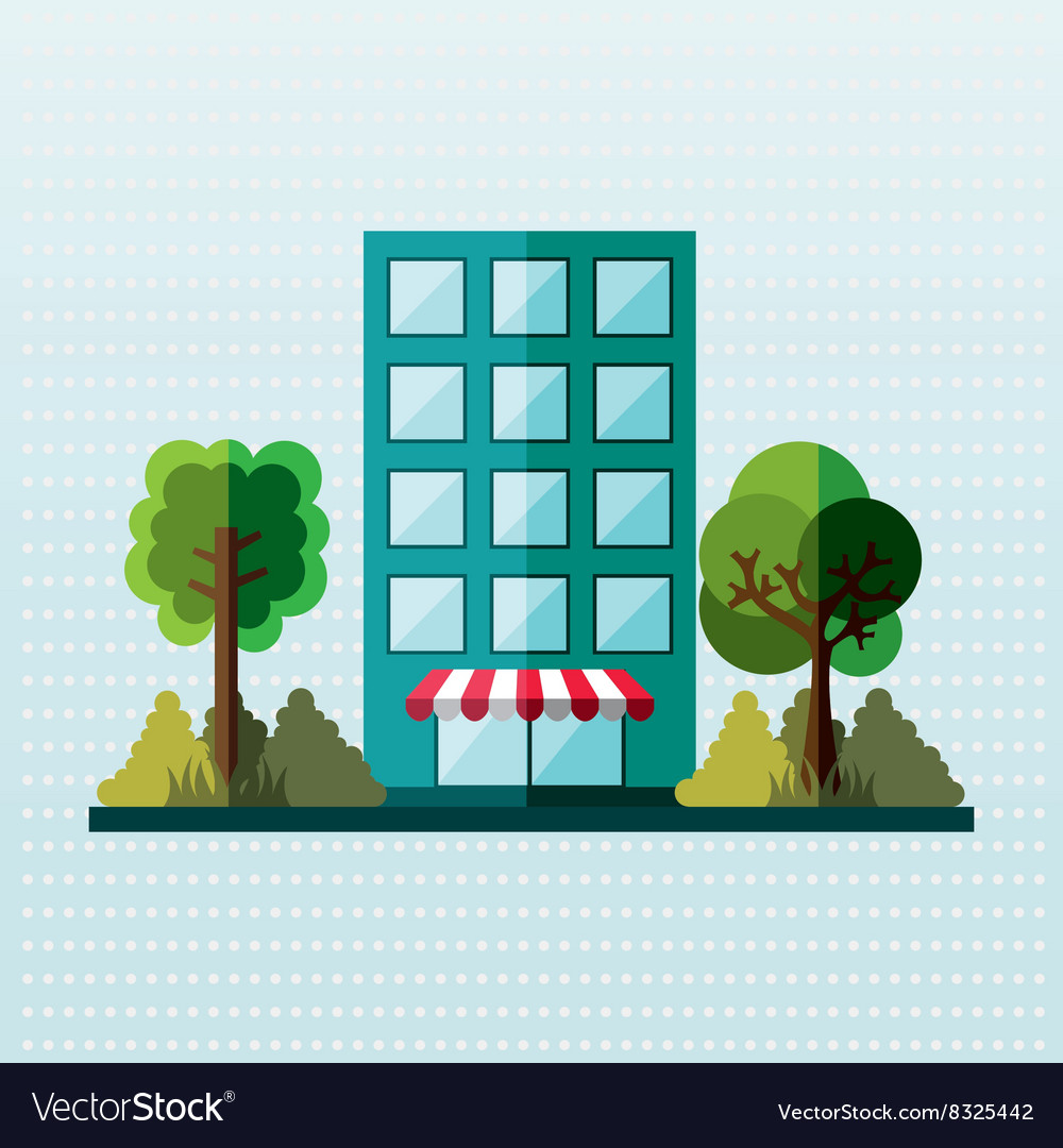 Building front design Royalty Free Vector Image