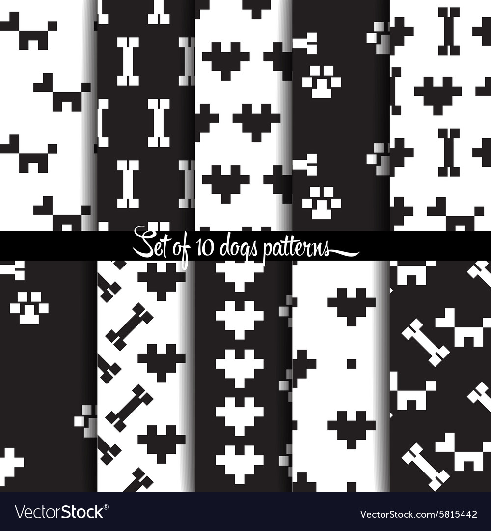 Dogs patterns Royalty Free Vector Image - VectorStock