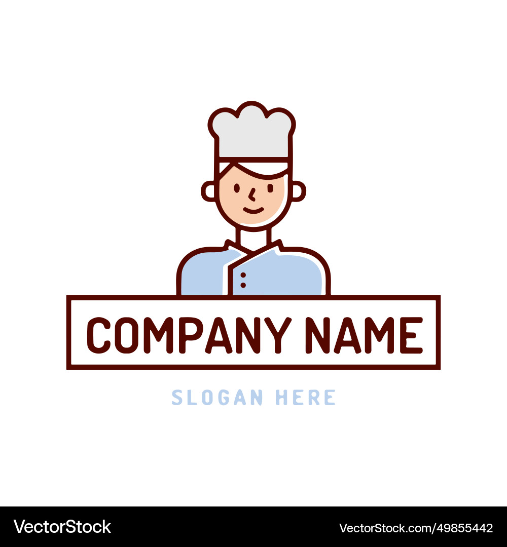 Food chef restaurant logo design template chef Vector Image