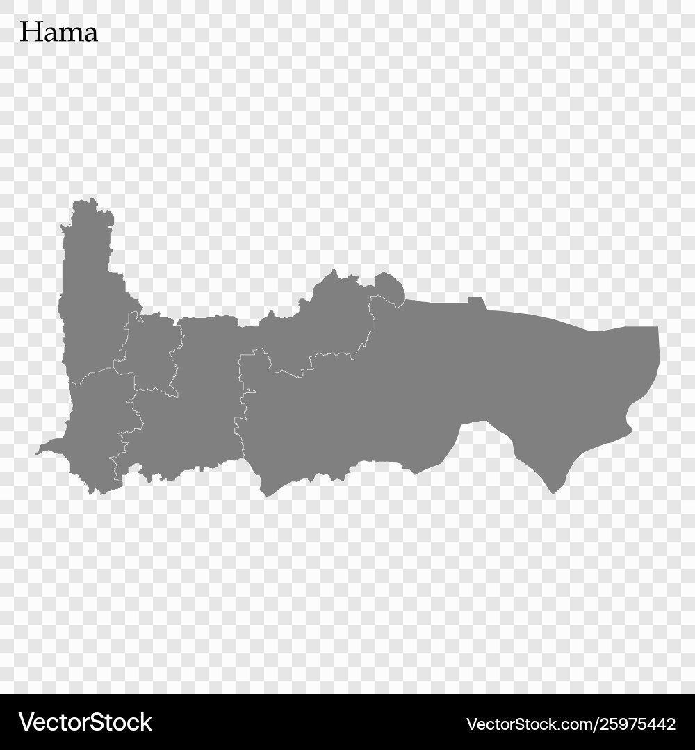 High quality map governorate syria Royalty Free Vector Image