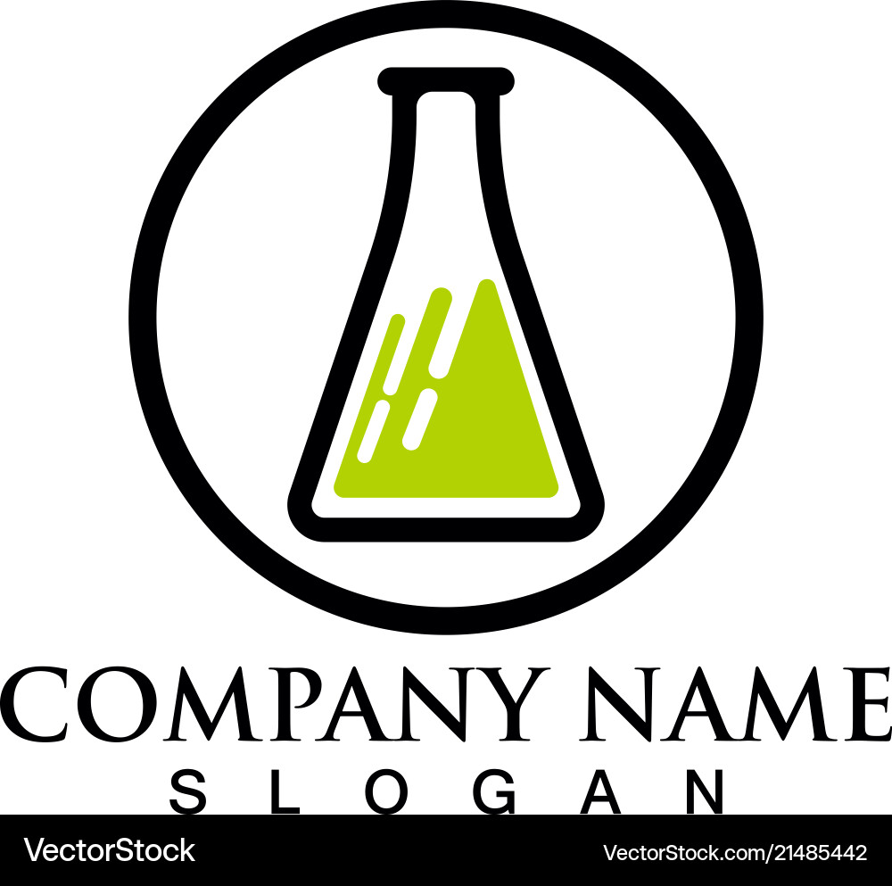 Laboratorium logo and symbols lab Royalty Free Vector Image