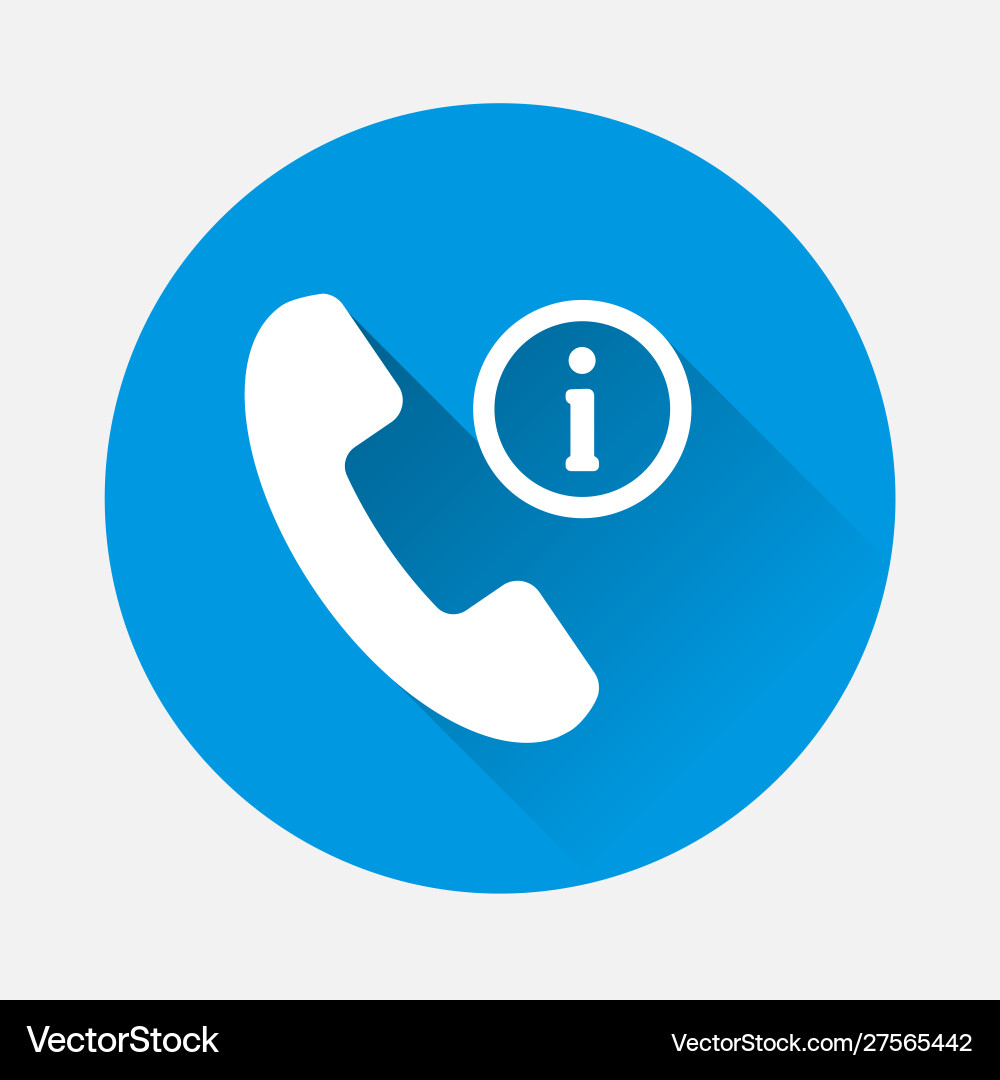 Phone icon and letter on blue background flat Vector Image