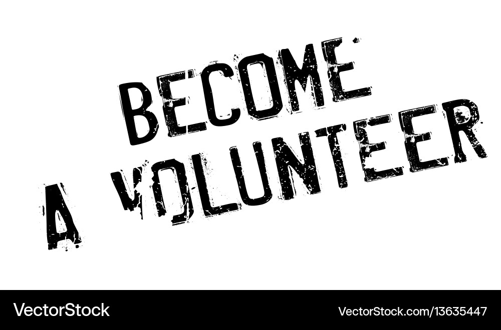 Become a volunteer rubber stamp Royalty Free Vector Image