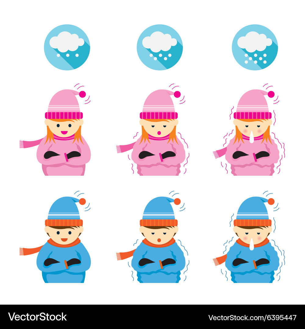 Freezing Cold Girl Cartoon