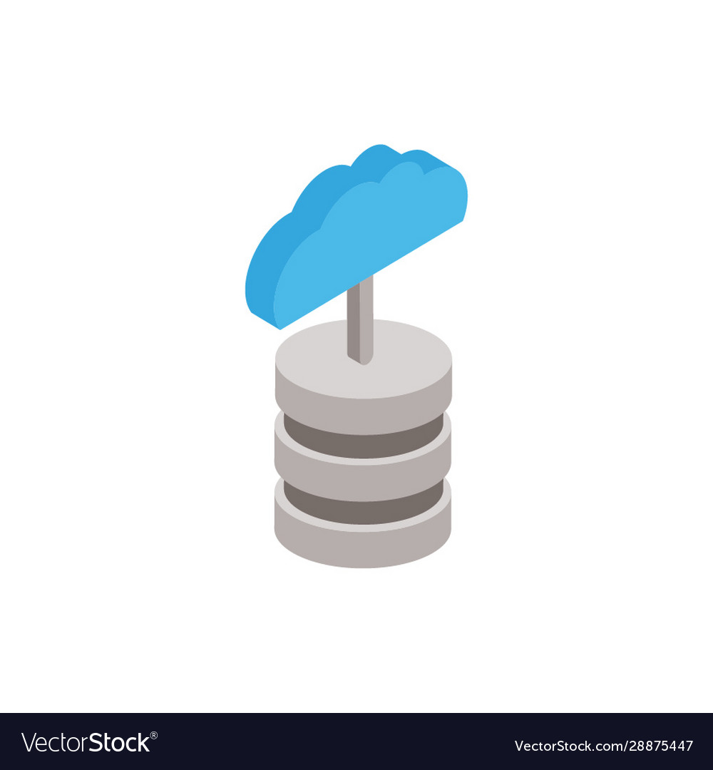Cloud computing with data disks Royalty Free Vector Image