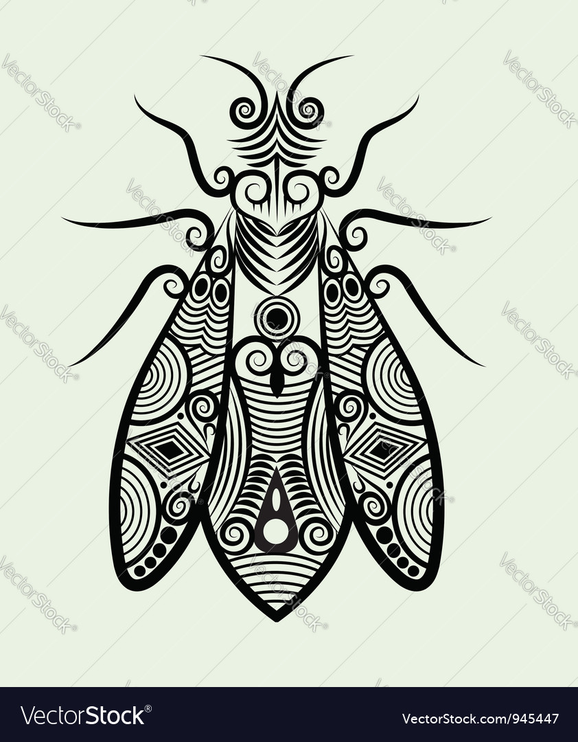 Decorative bee Royalty Free Vector Image - VectorStock