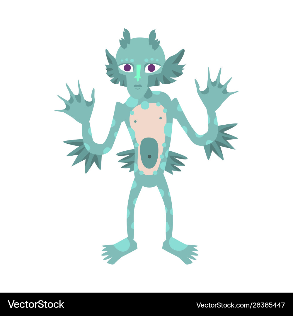 Design demon and aquatic symbol Royalty Free Vector Image