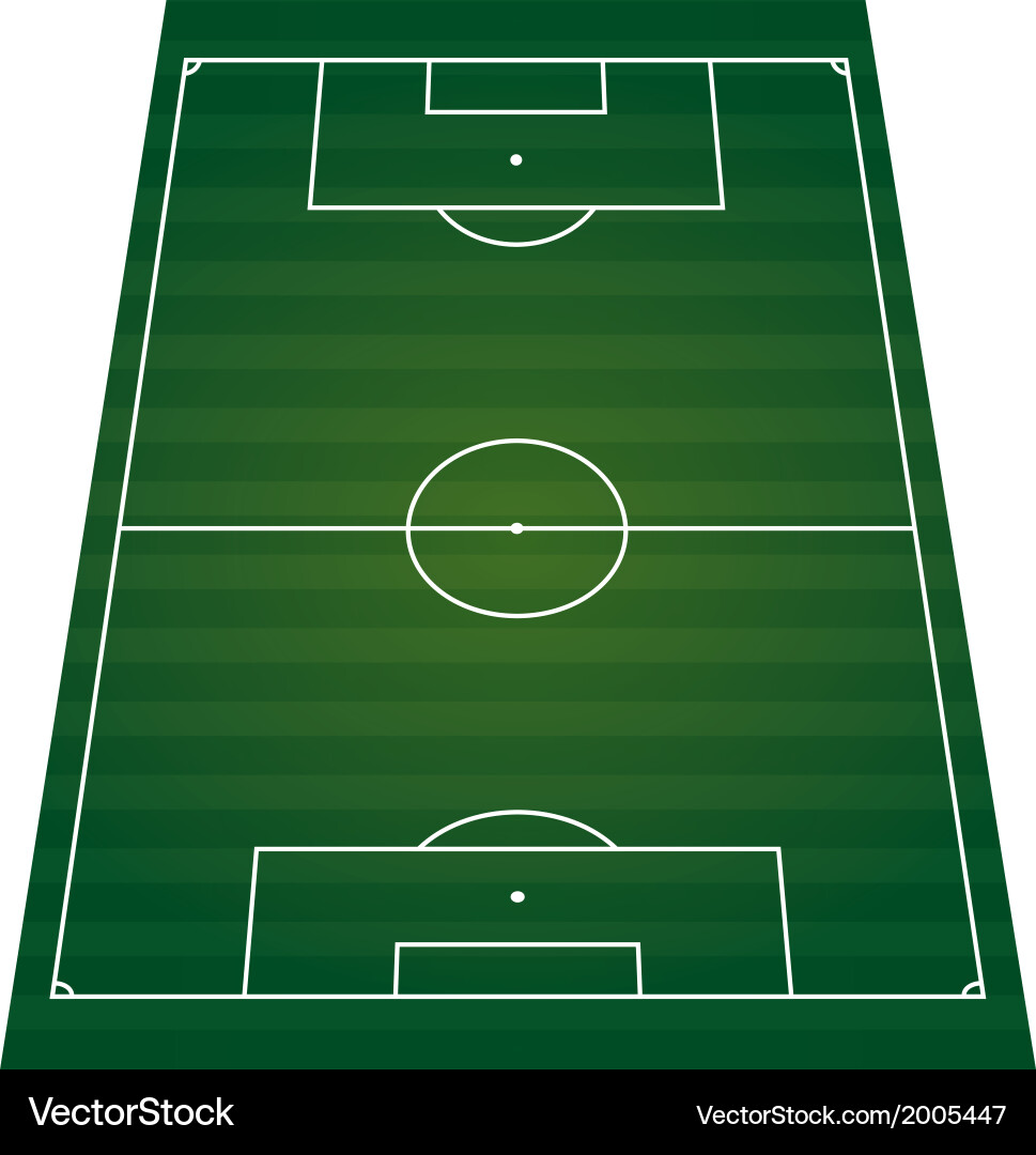 Football field perspactive isolated Royalty Free Vector