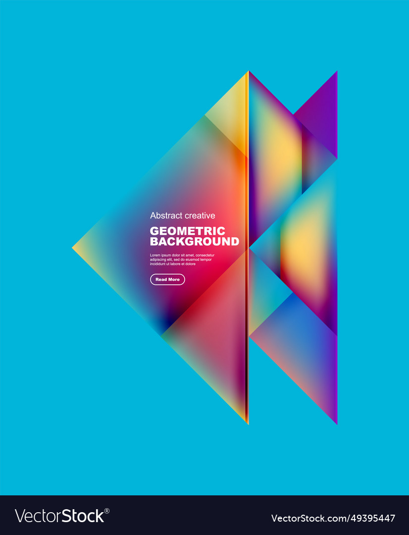 Gradient triangles abstract background Royalty Free Vector