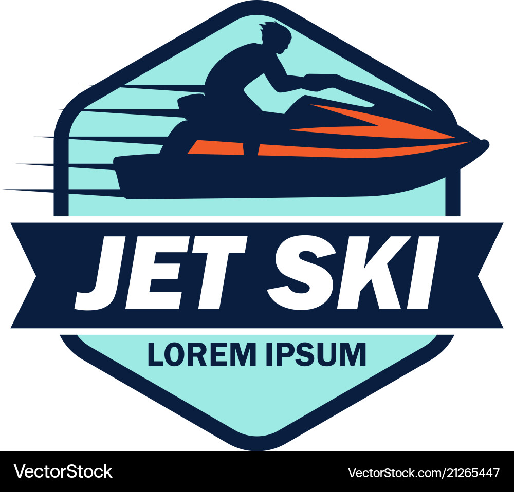 Jet ski logo with text space for your slogan Vector Image