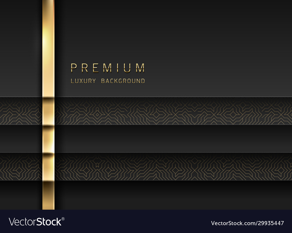 Luxury tech background stack black Royalty Free Vector Image