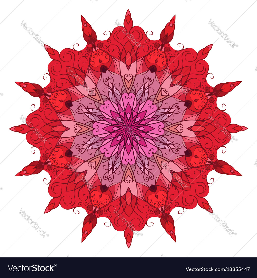 Patterned mandala with tribal native pattern Vector Image