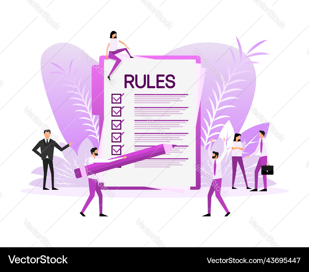 Rules people great design for any purposes flat Vector Image