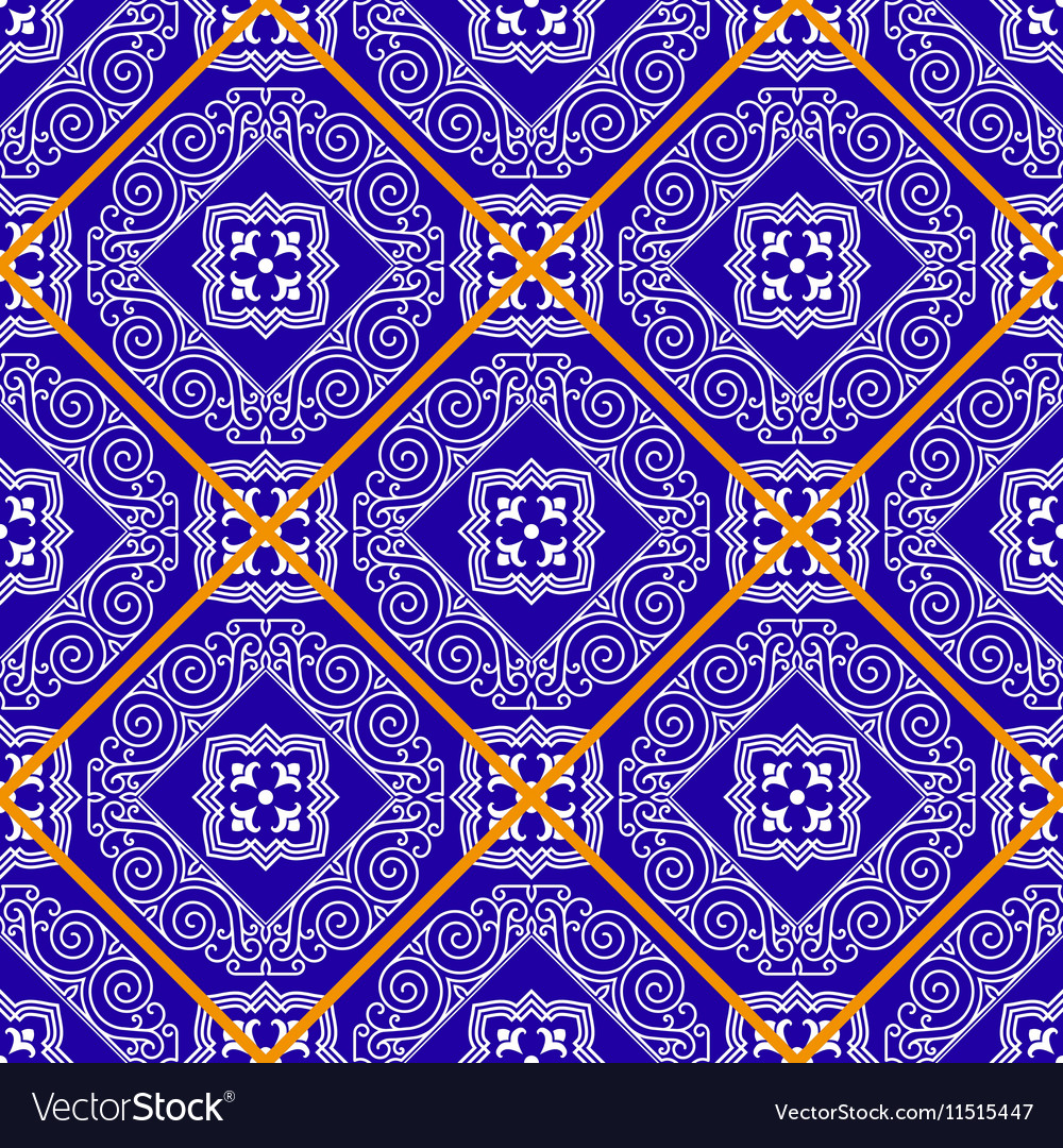 Seamless pattern from tiles Royalty Free Vector Image