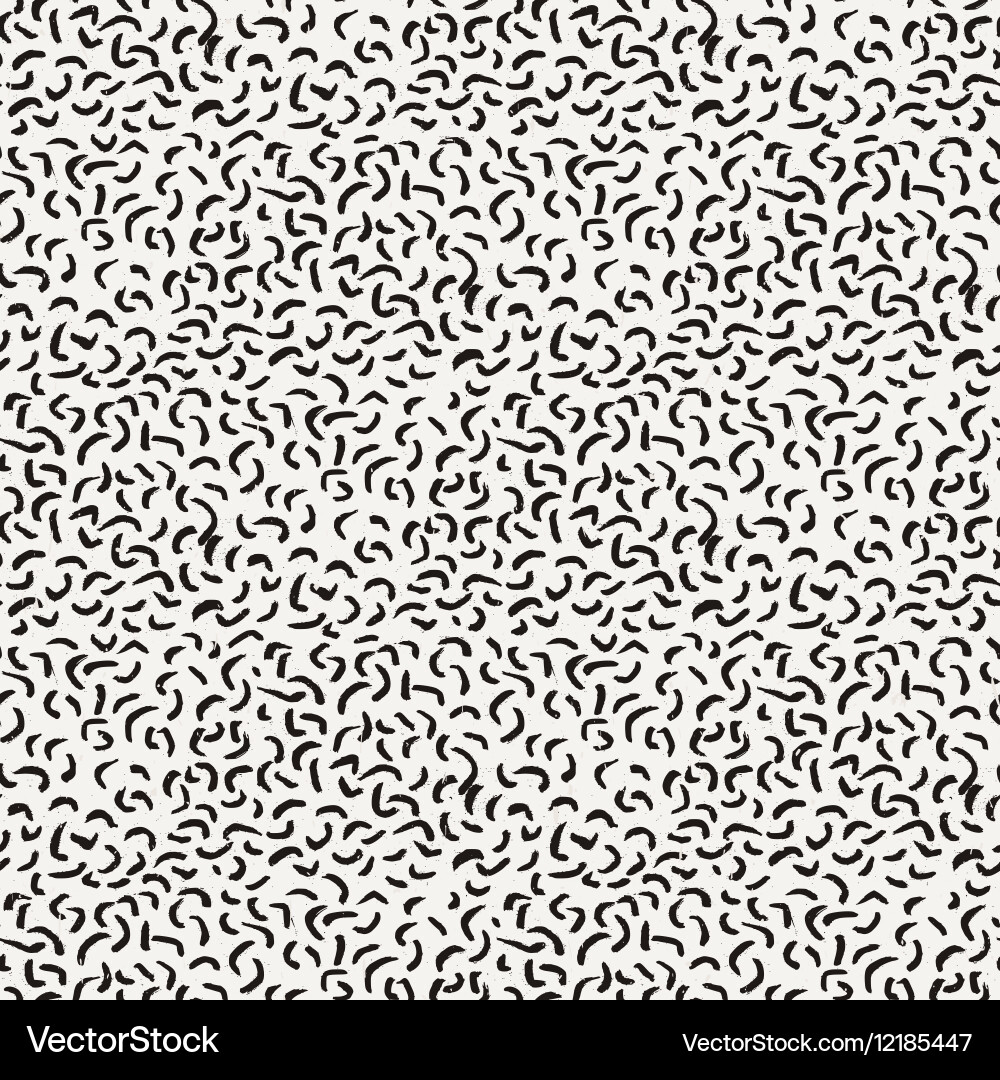 Seamless pattern of abstract strokes and dots Vector Image