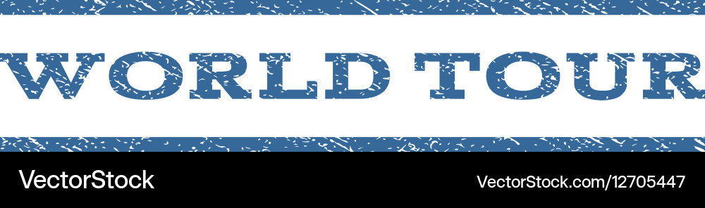 World tour watermark stamp Royalty Free Vector Image