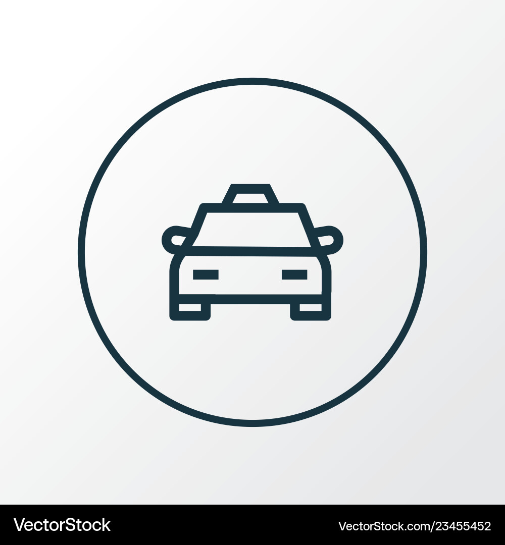 Cab icon line symbol premium quality isolated Vector Image