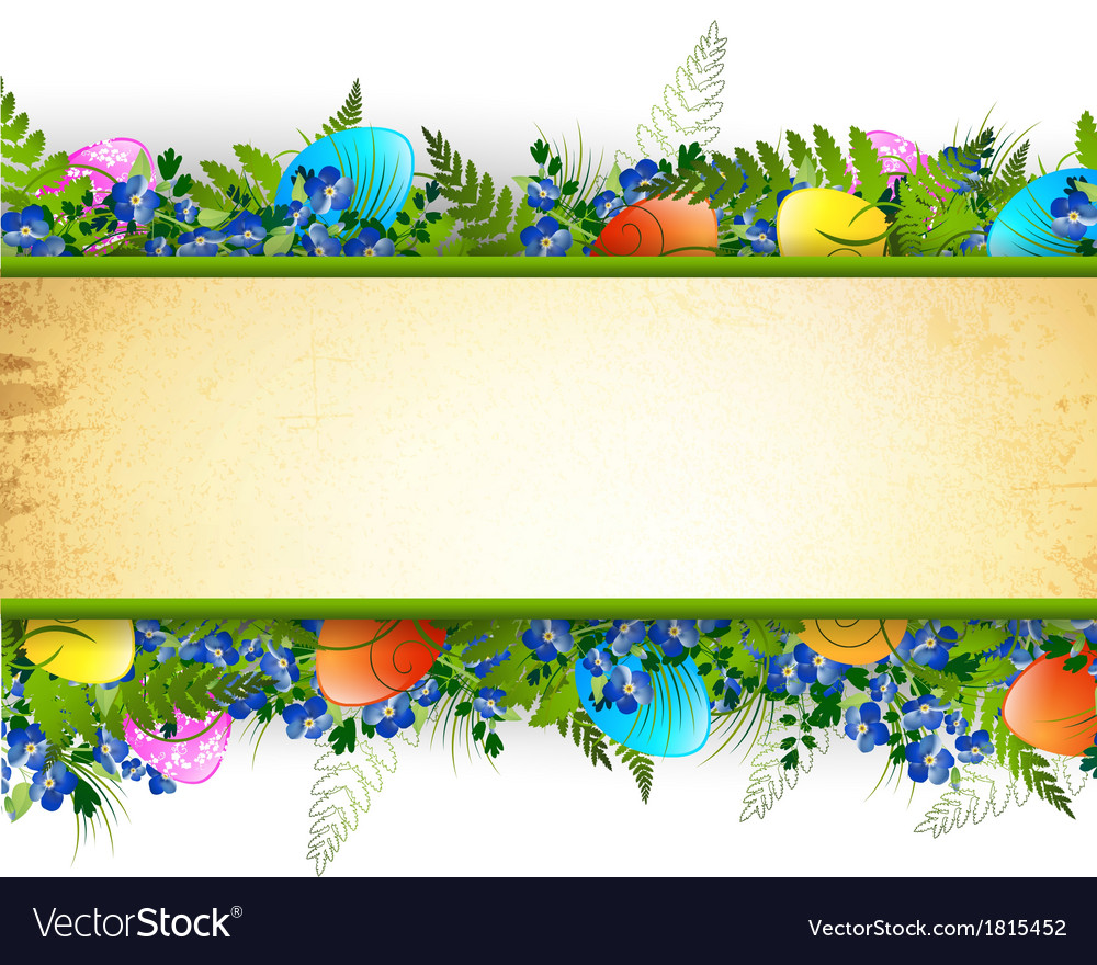 Easter decorative frame Royalty Free Vector Image