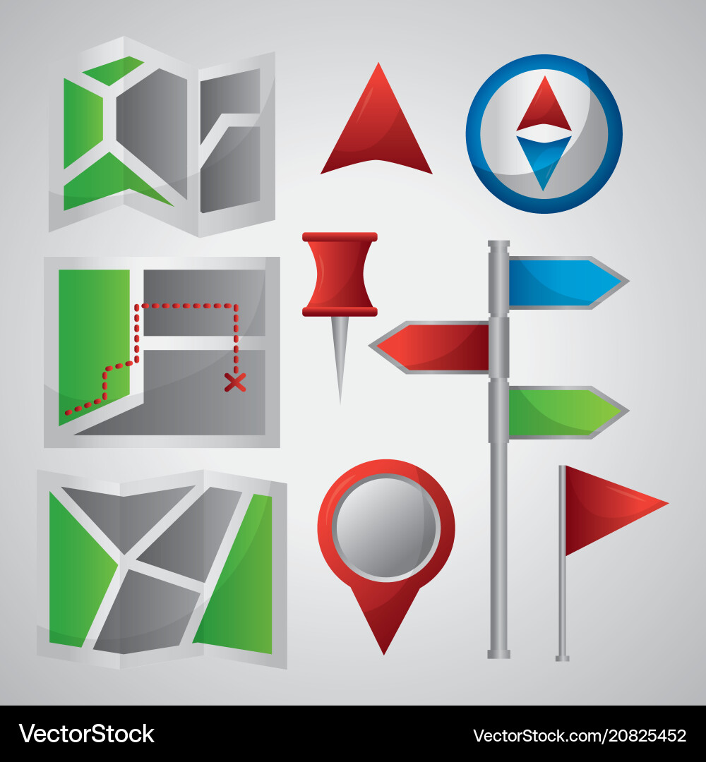 Gps navigation application Royalty Free Vector Image
