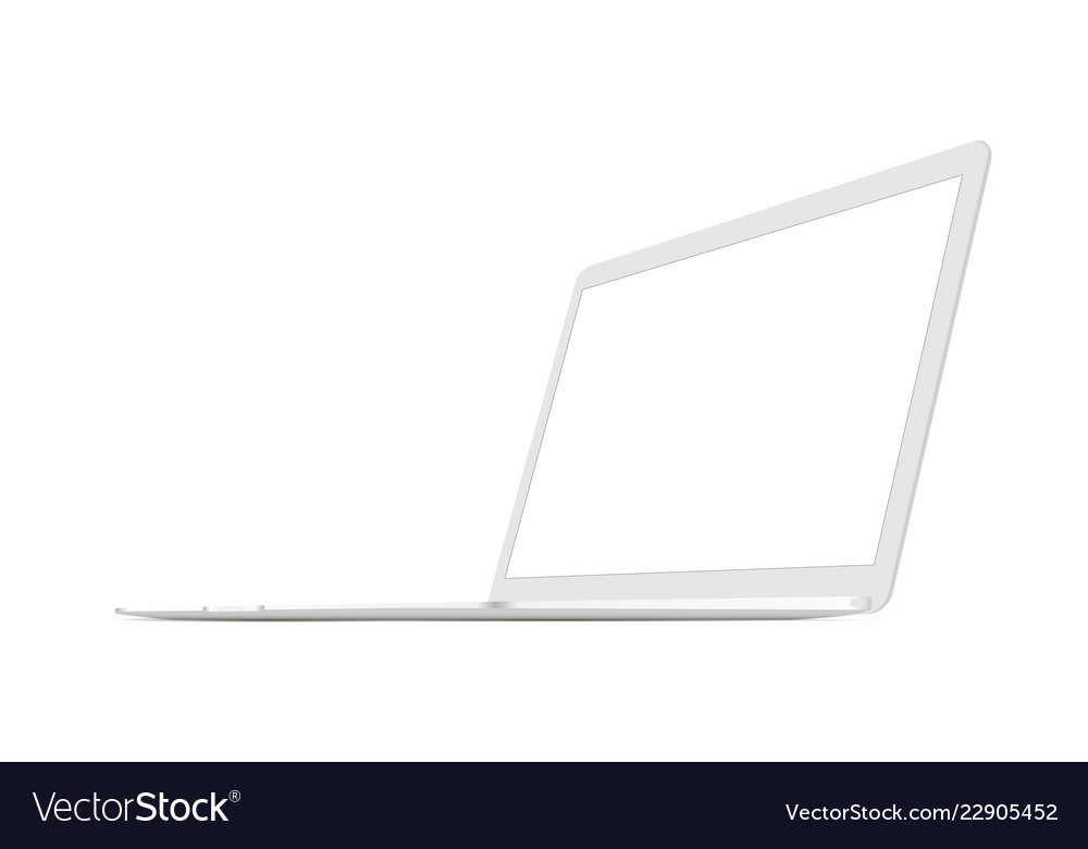 Laptop mockup isolated Royalty Free Vector Image