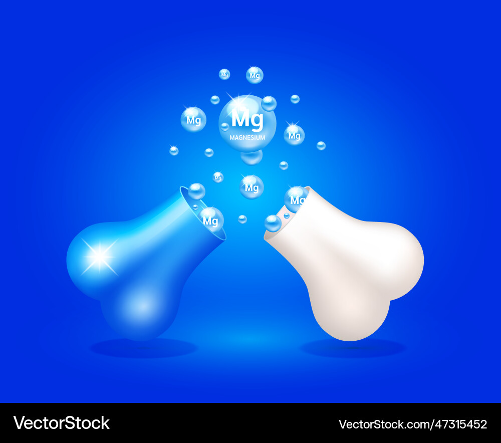 Magnesium float out of the bone capsule Royalty Free Vector